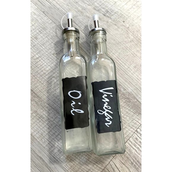 Unbranded | Kitchen | New Glass Oil And Dispenser Bottles Cursive ...